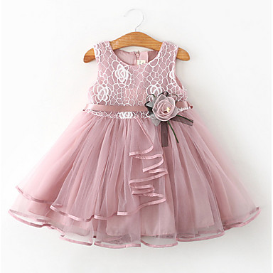 Kids Little Girls' Dress Florals Flower Swing Dress Birthday Casual ...