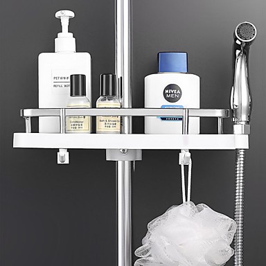 Poteau de salle de bain pratique support de rangement de douche ...