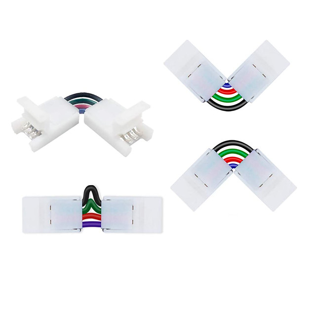 4pcs L Shape 4-pin Connectors Angle Adjustable(90-180 Degrees) LED ...