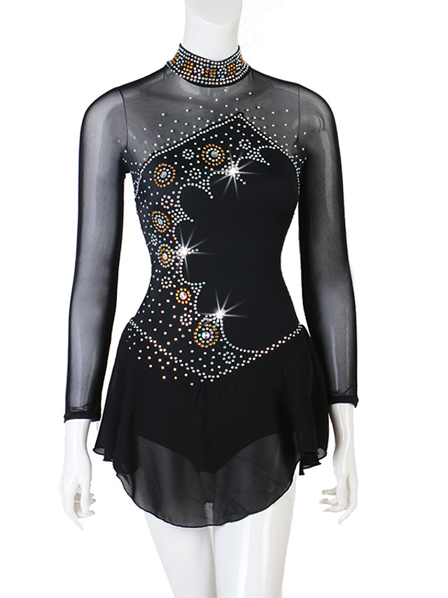 Figure Skating Dress Women's Girls' Ice Skating Dress Black Light ...