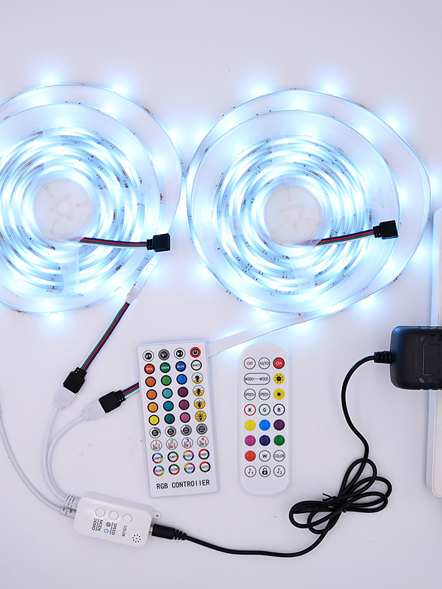led strip lys bluetooth musik synkronisering 10m 20m 30m 40m farve ...