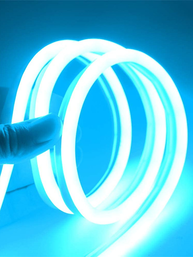 LED néon flex bande lumières 6mm étroite lumière au néon 12v led bande ...