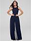 Jumpsuits Elegant Wedding Guest Formal Evening Dress Jewel Neck ...