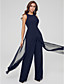 Jumpsuits Elegant Wedding Guest Formal Evening Dress Jewel Neck ...