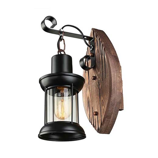 Wall Lamp Retro Vintage Rustic Nordic Glass Wall Scone 40W for Bedroom ...